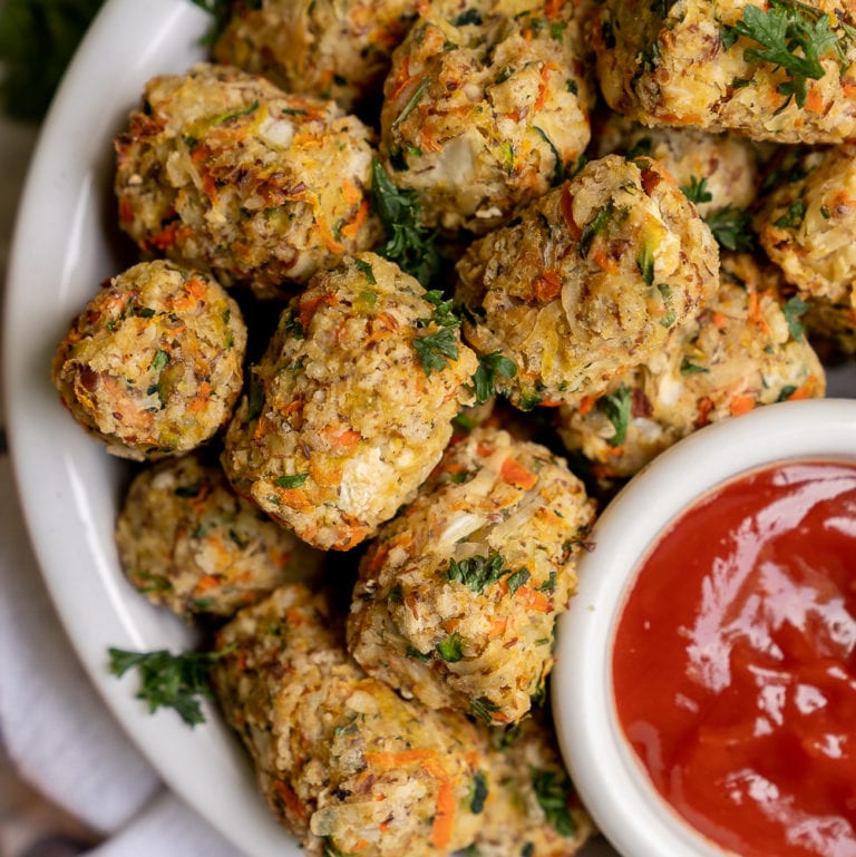 Kid-Friendly Baked Vegetable Tots - Sweet Simple Vegan