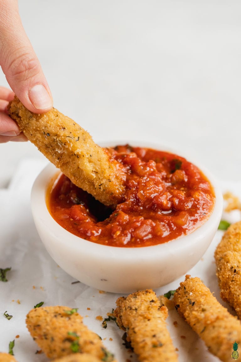 Homemade Vegan Mozzarella Sticks