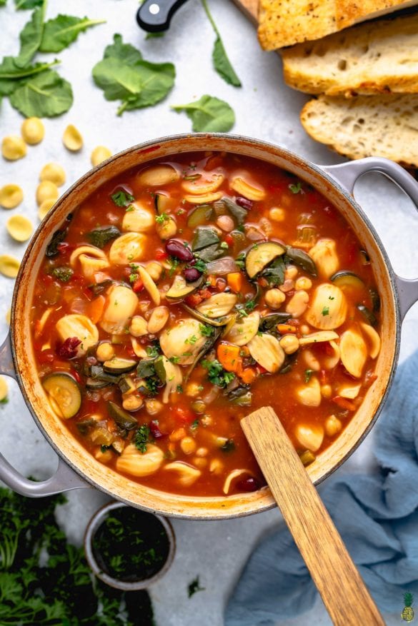 One-Pot Minestrone Soup (30-Minutes) - Sweet Simple Vegan