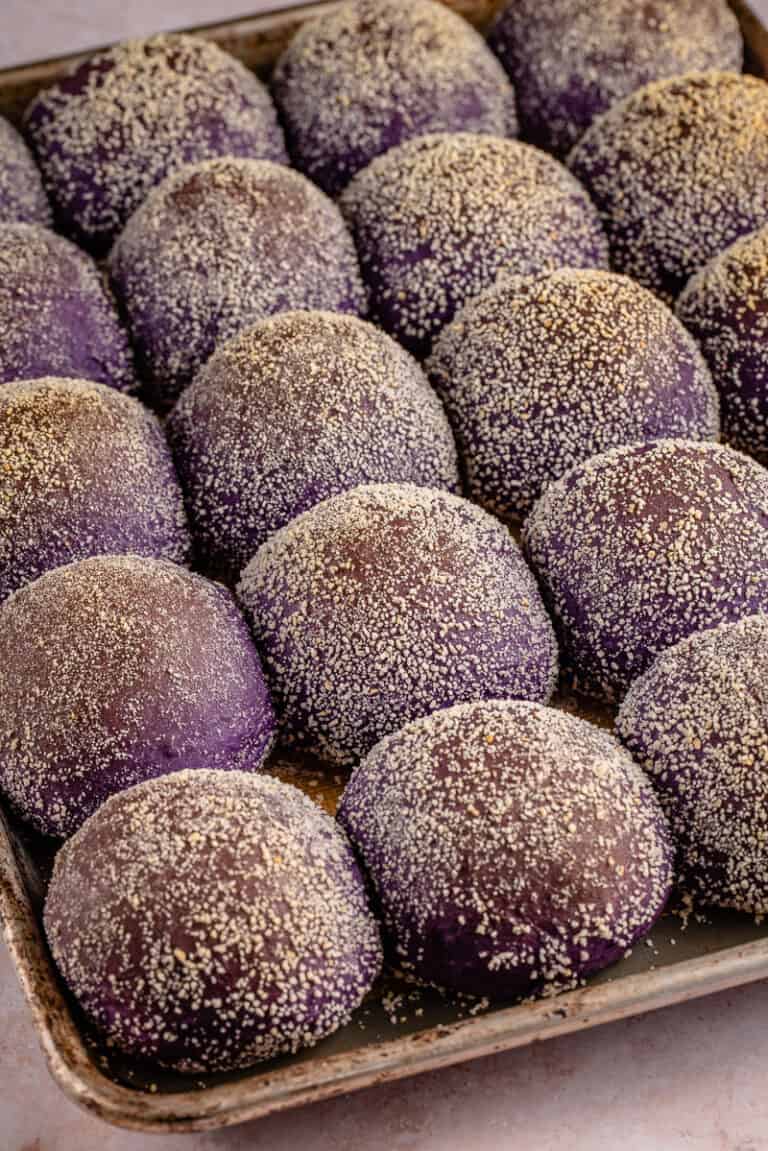 Fluffy Ube Pandesal (Filipino Purple Yam Bread Rolls)