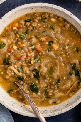Ginisang Munggo (Mung Bean Soup) - Sweet Simple Vegan