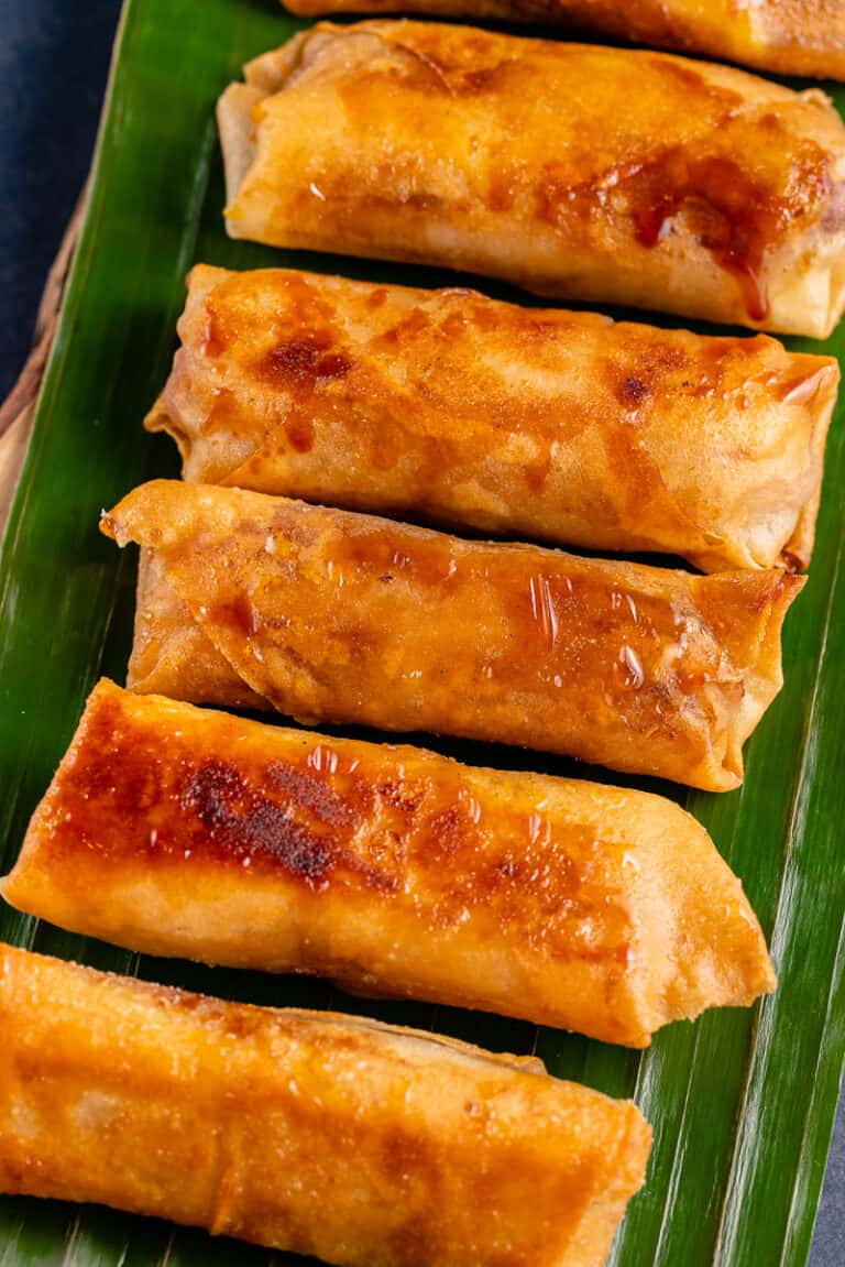 Turon (Banana Lumpia) - Sweet Simple Vegan