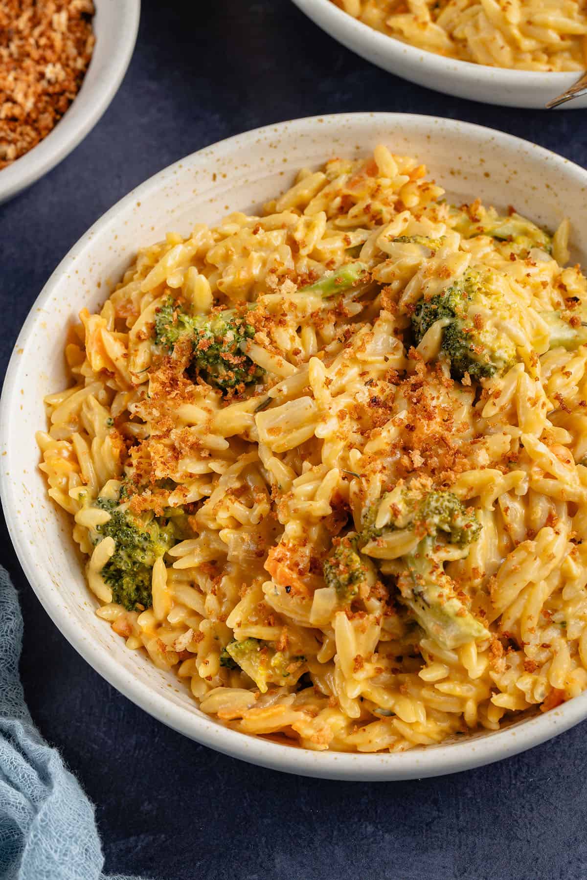 Vegan Broccoli Cheddar Orzo - Sweet Simple Vegan