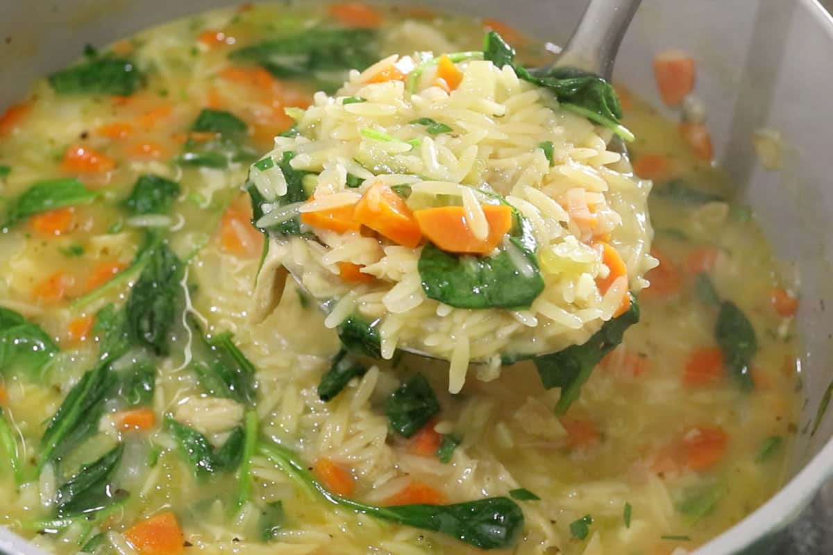 Vegan Lemon Chicken Orzo Soup Sweet Simple Vegan