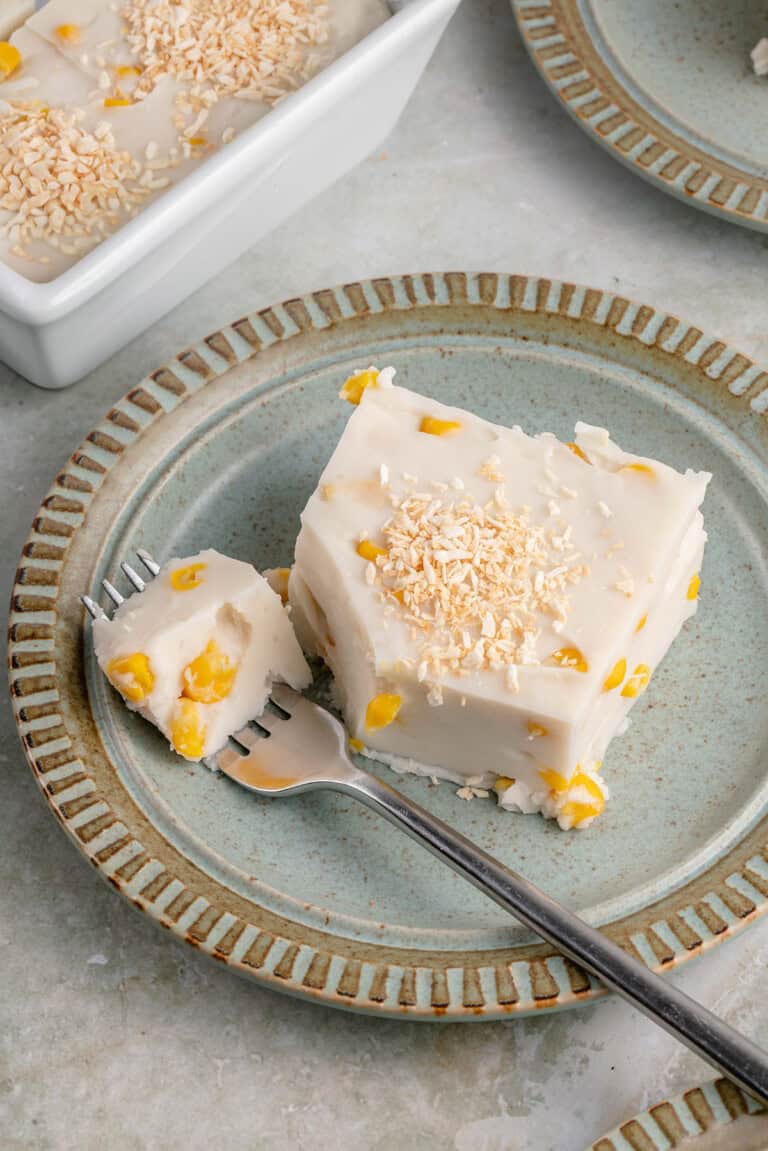 Vegan Maja Blanca (Filipino Coconut Pudding) - Sweet Simple Vegan