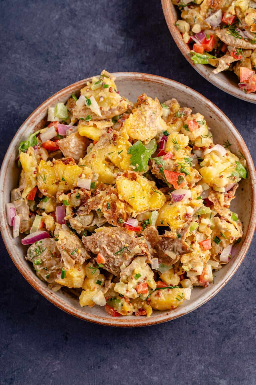 Vegan Smashed Potato Salad - Sweet Simple Vegan