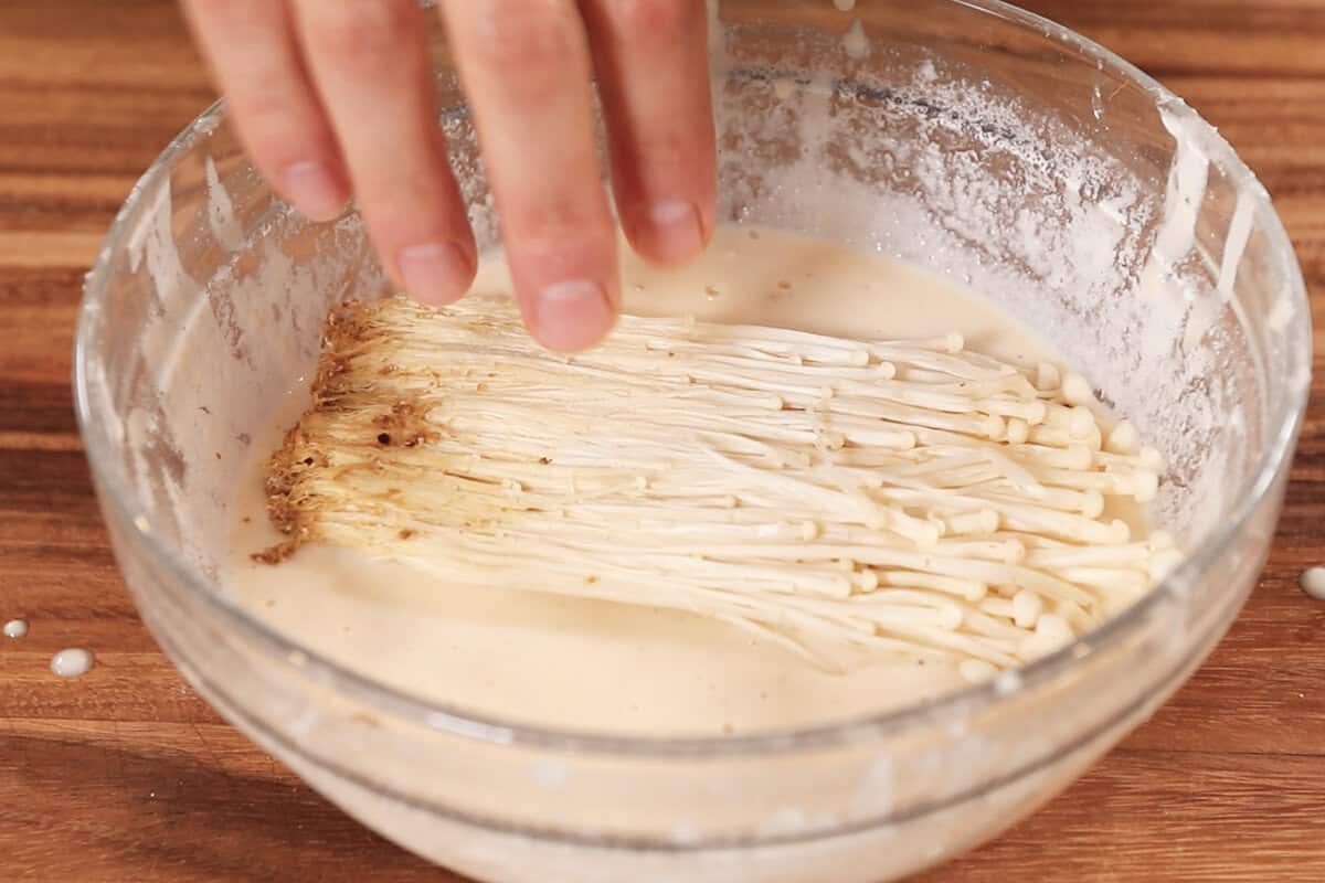 Fried Enoki Mushrooms - Sweet Simple Vegan