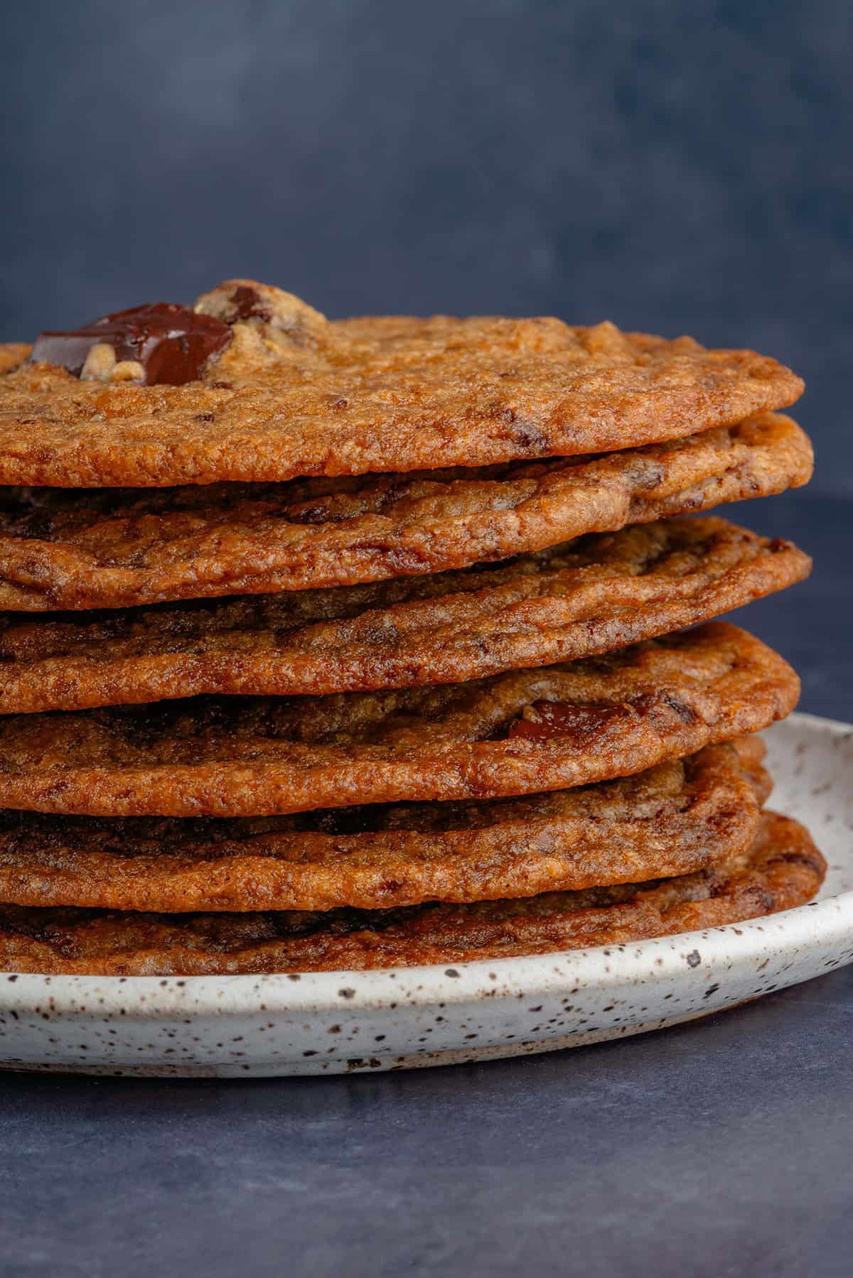 Thin Crispy Chocolate Chip Cookies - Sweet Simple Vegan